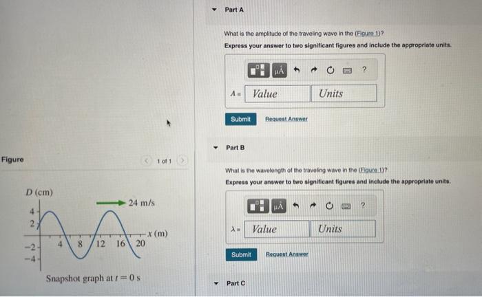 Solved What is the amplitude of the traveling wave in the | Chegg.com