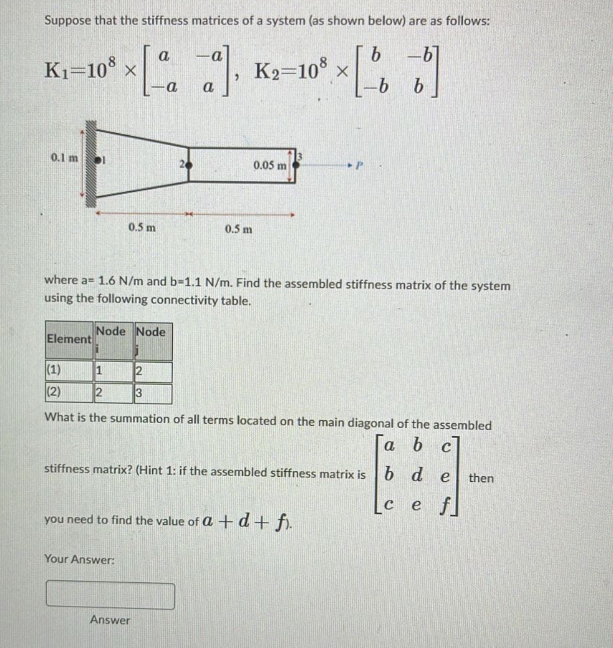 Solved Suppose that the stiffness matrices of a system (as | Chegg.com