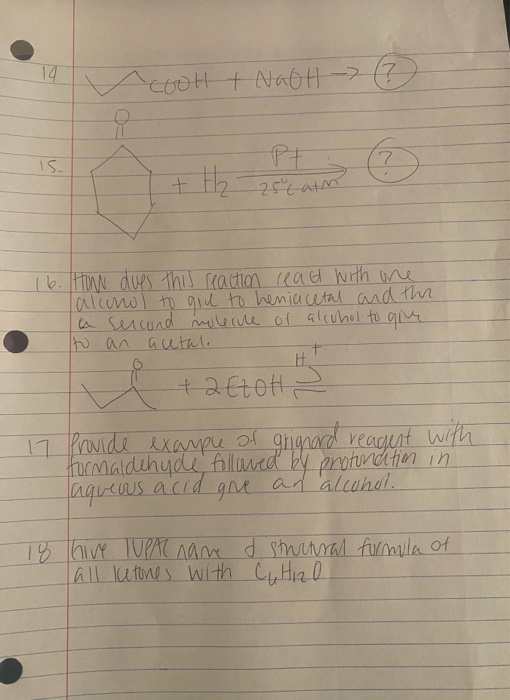 Solved 1. Product of each compound treated with NaClO2 • | Chegg.com