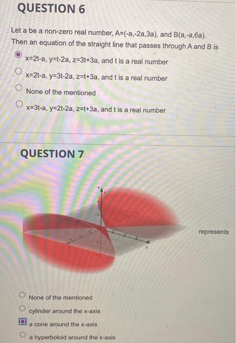 Solved Let a be a non-zero real number, A=(−a,−2a,3a), and | Chegg.com