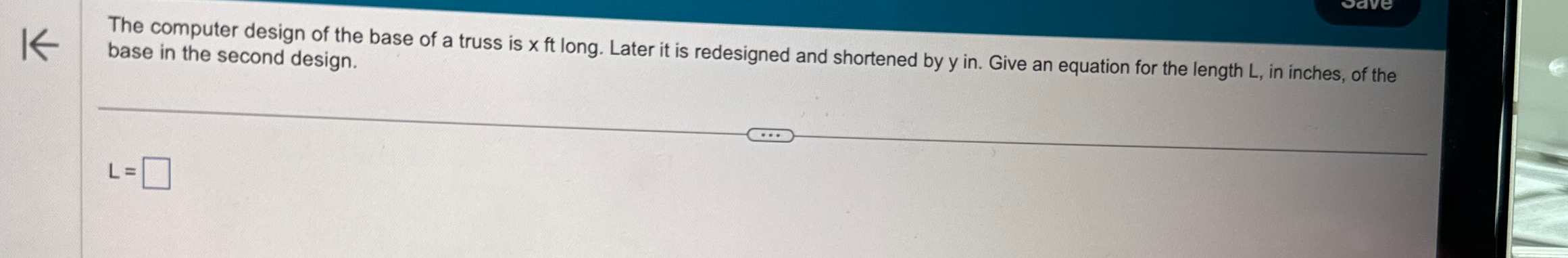 Solved The computer design of the base of a truss is x ﻿ft | Chegg.com