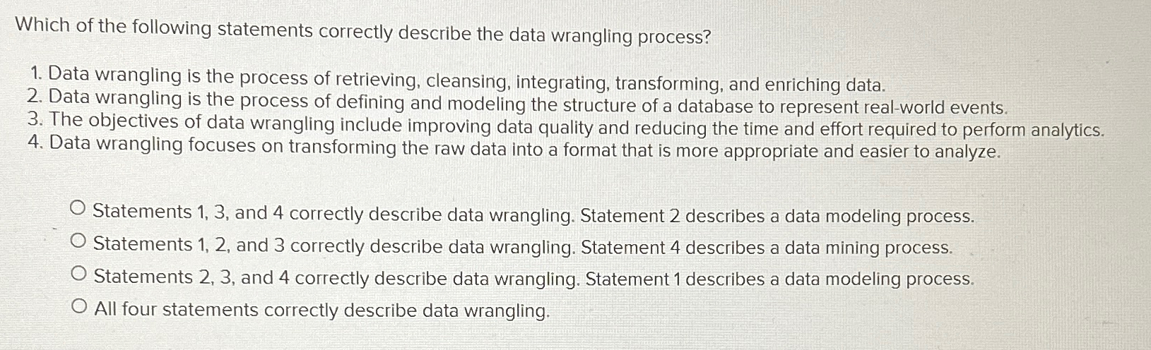 Solved Which of the following statements correctly describe | Chegg.com