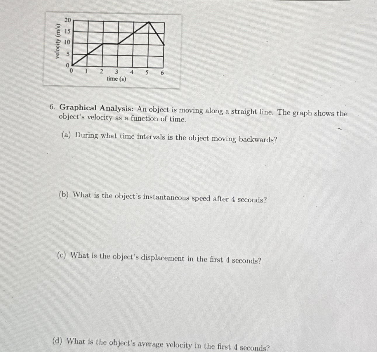 Solved Graphical Analysis: An object is moving along a | Chegg.com
