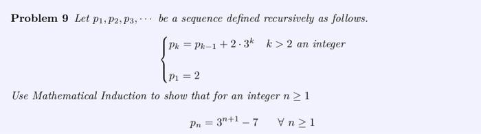 Solved Let P₁, P2, P3, be a sequence defined recursively as | Chegg.com