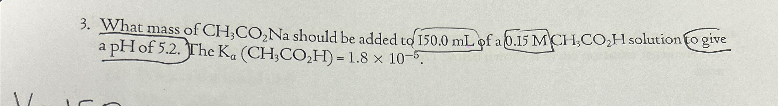 Solved What mass of CH3CO2Na ﻿should be added tox0.0mL ﻿of a | Chegg.com