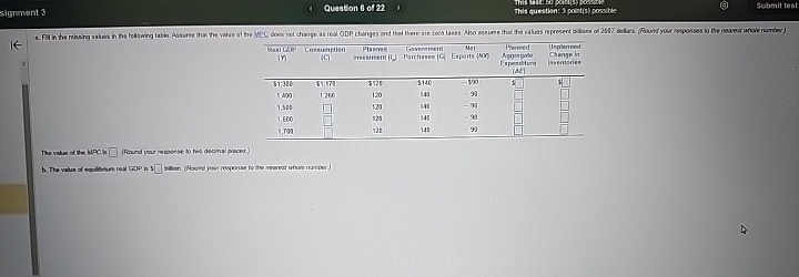 Solved signment 3Question 6 ﻿of 22Submit | Chegg.com