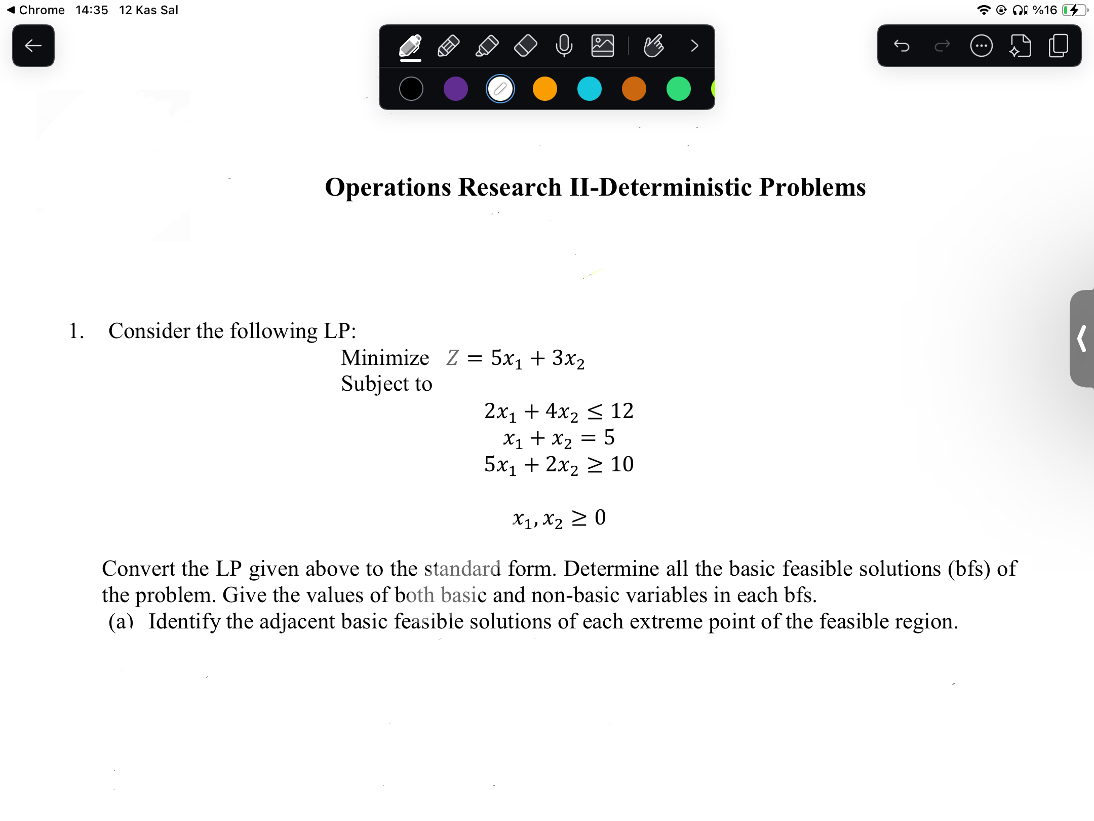 Solved by an EXPERT Operations Research II-Deterministic ProblemsConsider | Chegg.com