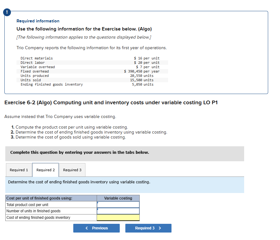 Solved Required information Use the following information | Chegg.com
