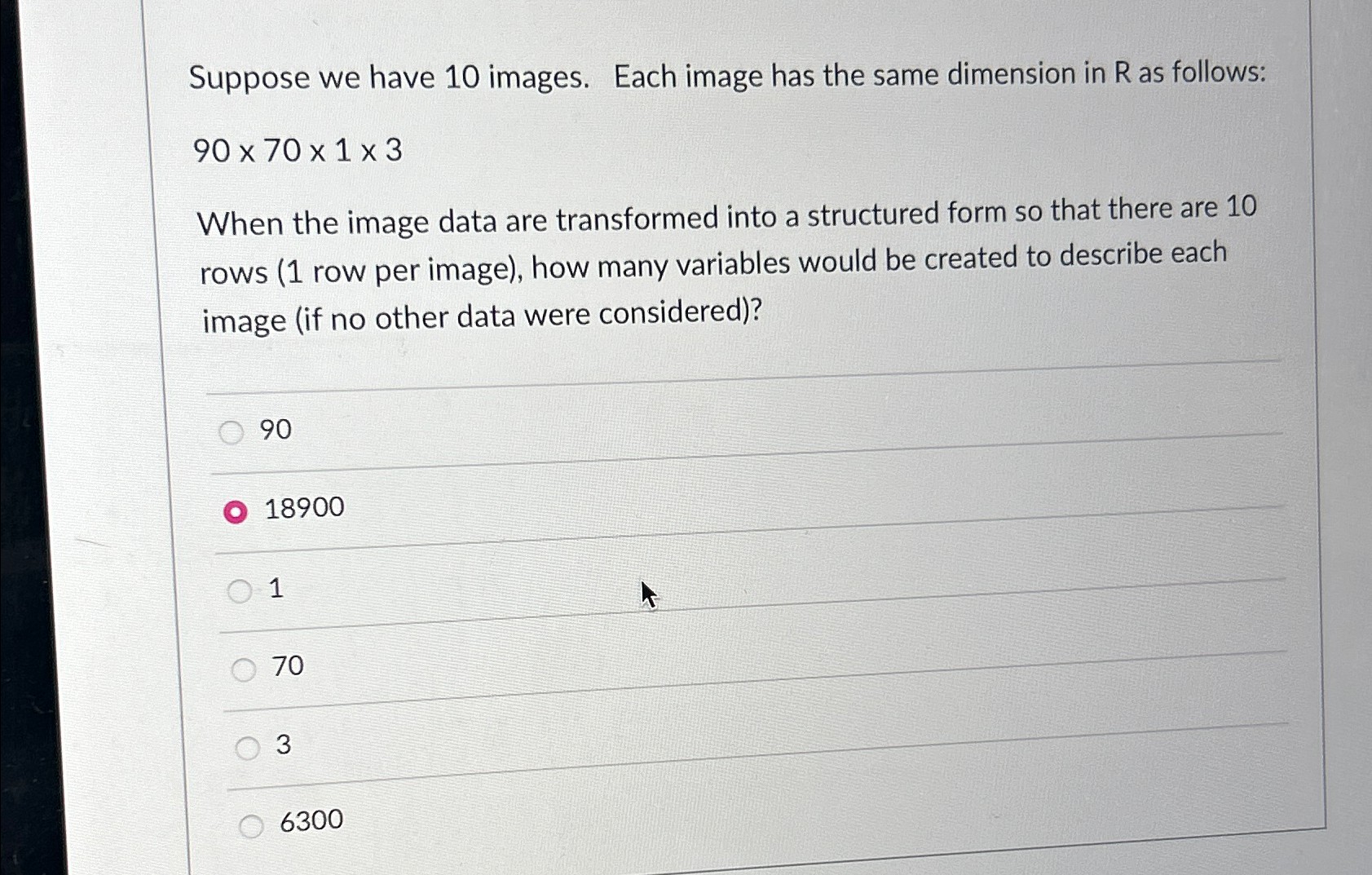 Solved Suppose we have 10 ﻿images. Each image has the same | Chegg.com