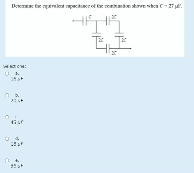 Solved Determine the equivalent capacitance of the | Chegg.com