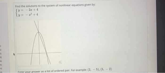 Solved Find the solutions to the system of nonlinear | Chegg.com