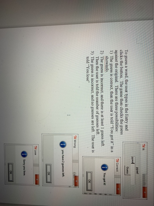 Solved ID 1. Write a tkinter game Scrambler, that allows the | Chegg.com