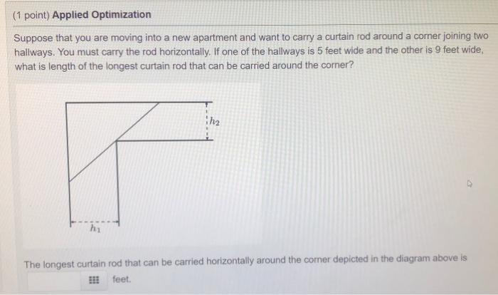 Solved (1 point) Applied Optimization Two poles are | Chegg.com