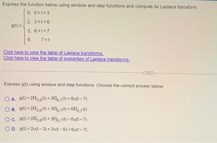 Solved Express the function below using window and step | Chegg.com