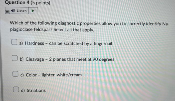 Solved Which of the following diagnostic properties allow | Chegg.com