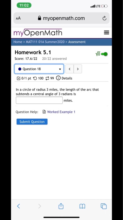 Solved 11:02 HiluTE AA A myopenmath.com myOpenMath Home > | Chegg.com