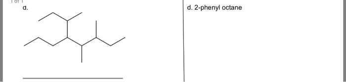 Solved d, d. 2-phenyl octane سل | Chegg.com
