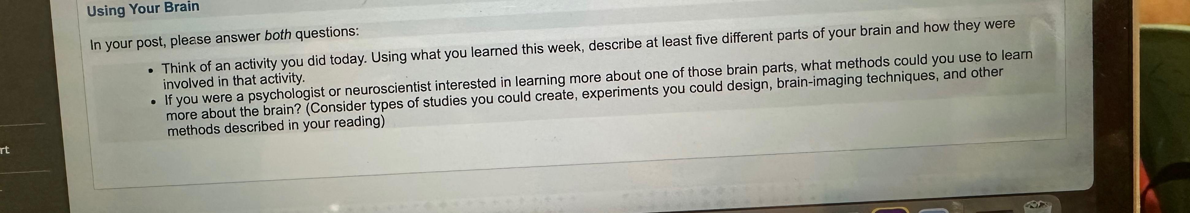 Solved Using Your BrainIn your post, please answer both | Chegg.com