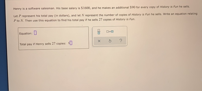 Solved Henry is a software salesman. His base salary is | Chegg.com