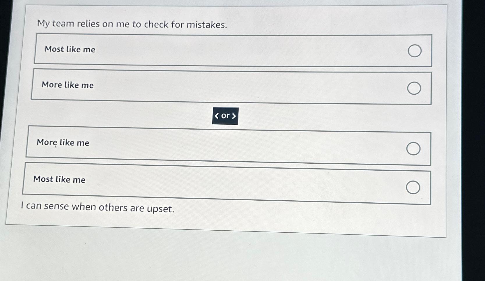 Solved My team relies on me to check for mistakes.More like | Chegg.com