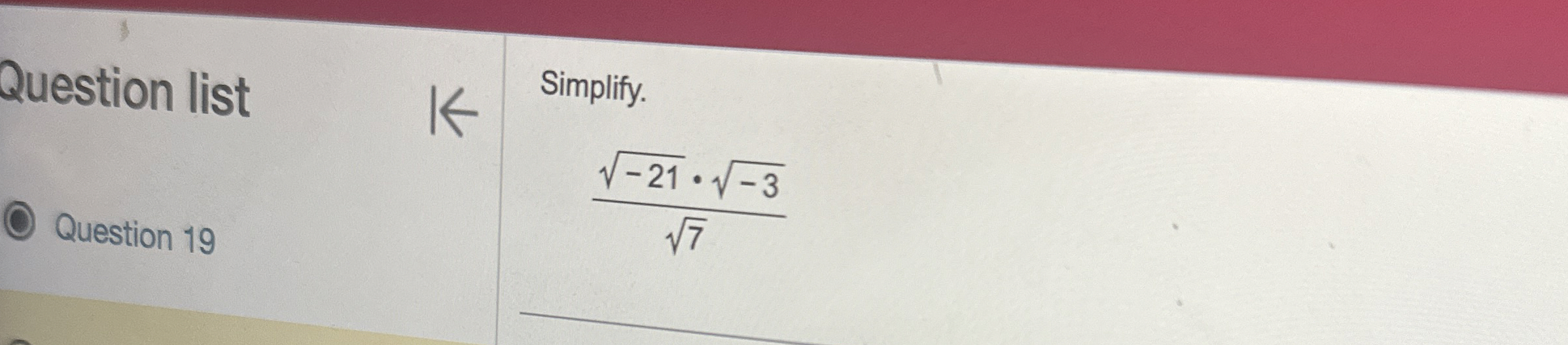 Solved Simplify.Question 19-212*-3272Simplify.Question | Chegg.com