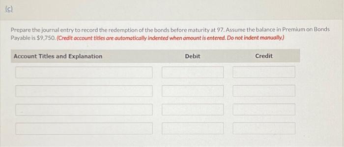 Solved Prepare the journal entry to record the issuance of | Chegg.com