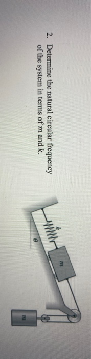 Solved 2. Determine the natural circular frequency of the | Chegg.com