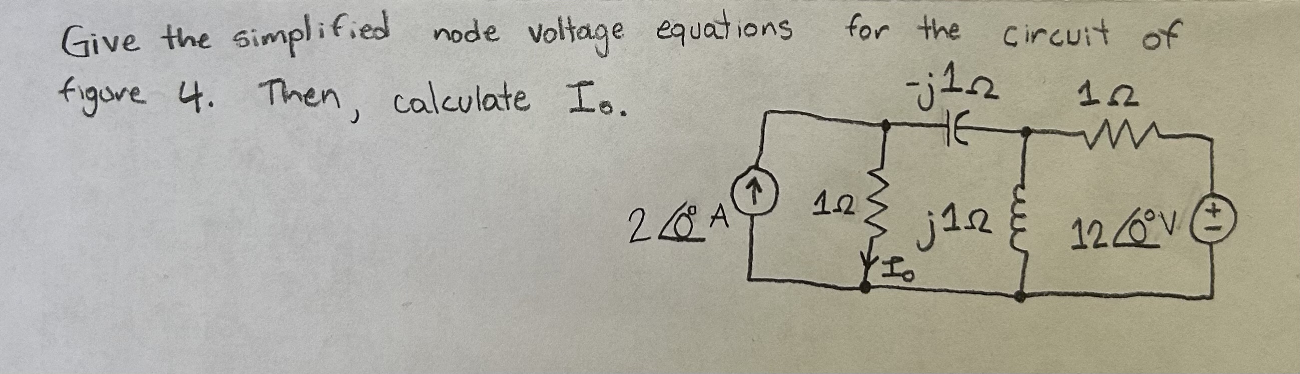 Solved Give the simplified node voltage equations for the | Chegg.com