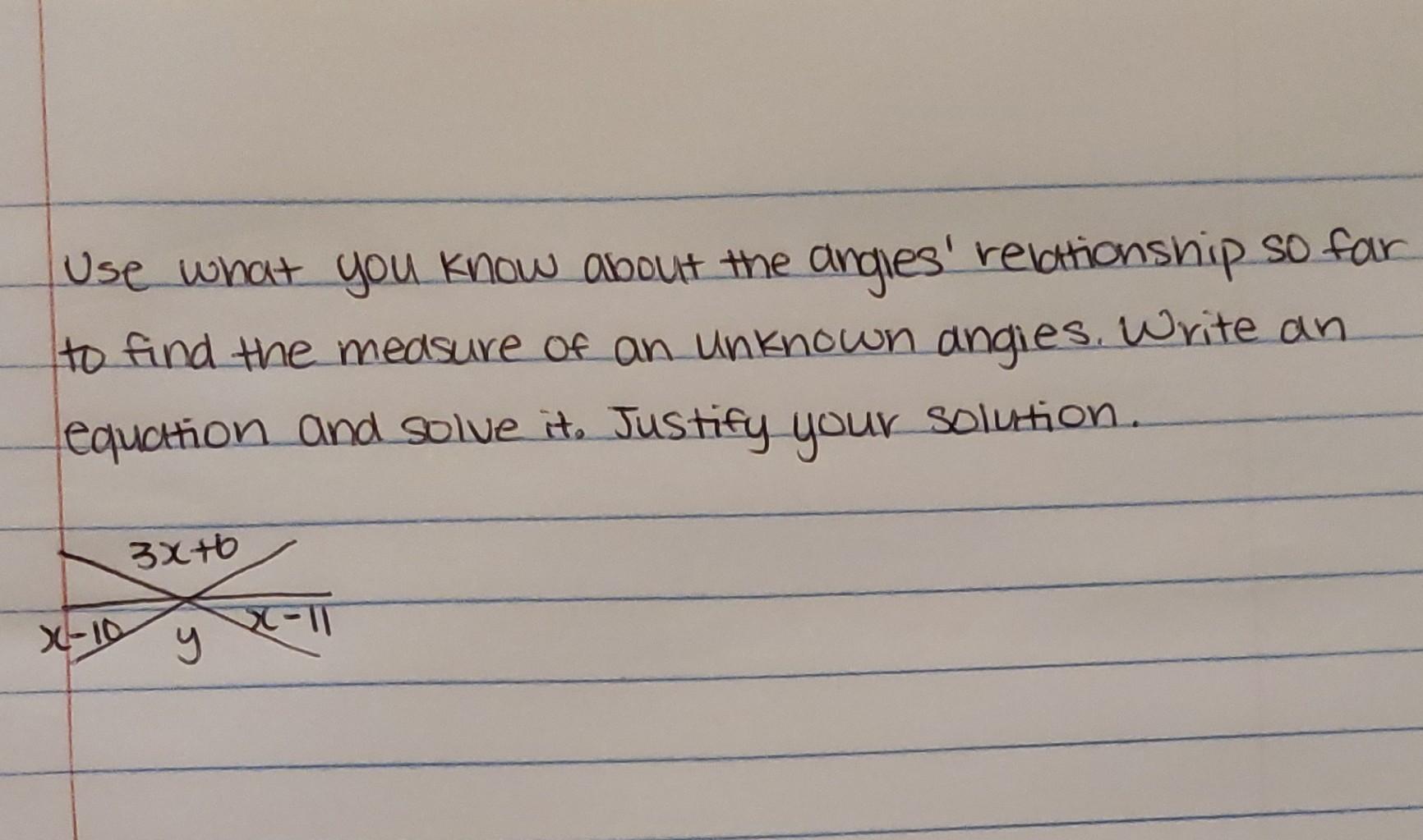 Solved Use what you know about the angles' relationship so | Chegg.com