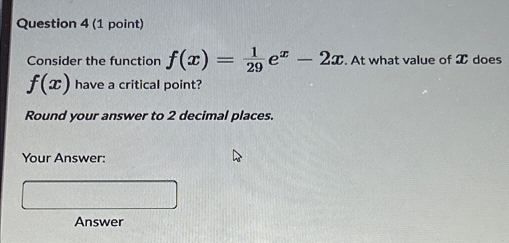 Solved Question 4 (1 ﻿point)Consider the function | Chegg.com