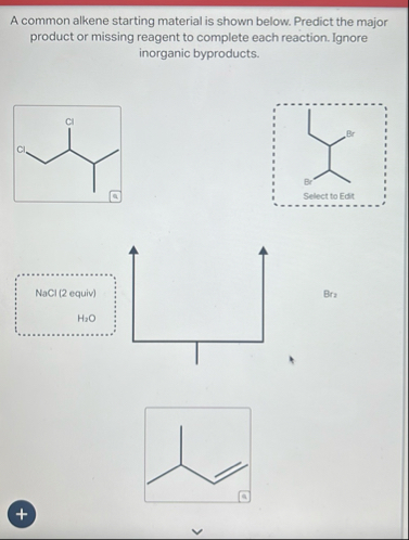 Solved A common alkene starting material is shown below. | Chegg.com