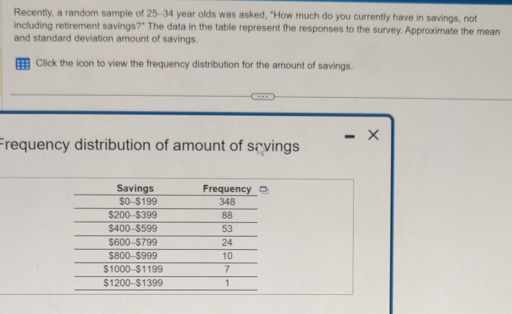 Solved Recently, a random sample of 25-34 year olds was | Chegg.com