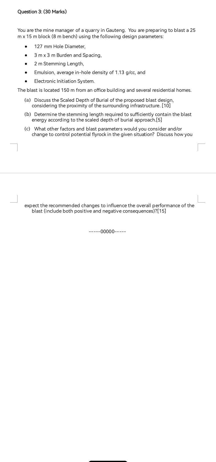 Solved Determine The Stemming Length Required To
