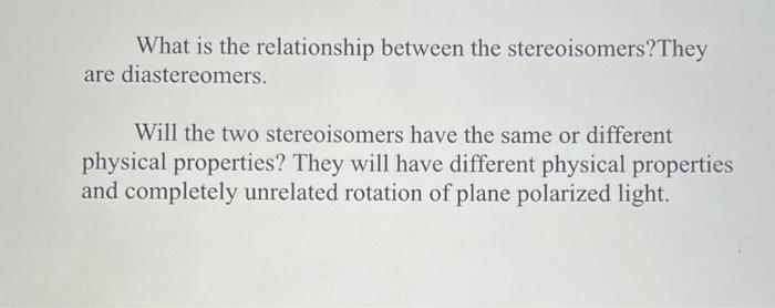 Isomers_EMW_Optical Activity Worksheet I Answer the | Chegg.com