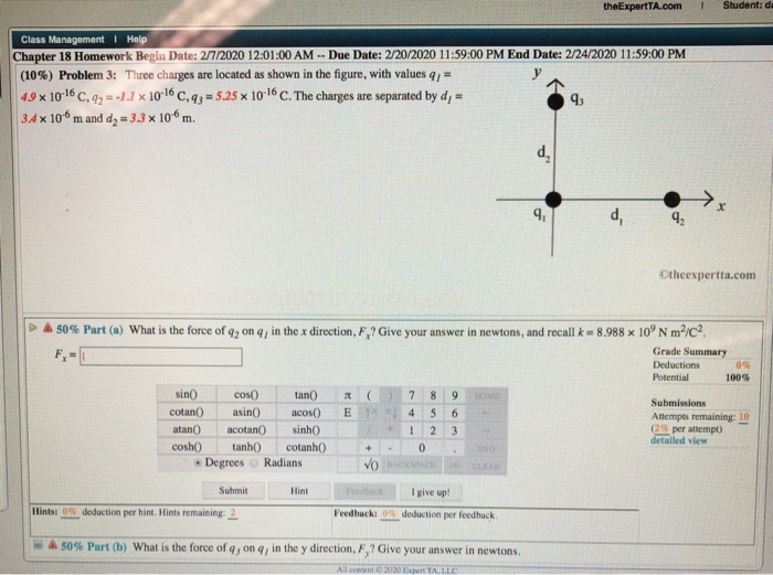 Solved theExpertTA.com Student: Class Management Help | Chegg.com