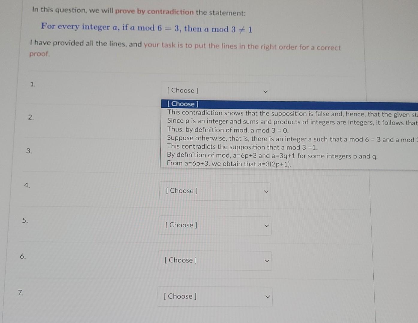 Solved In this question, we will prove by contradiction the | Chegg.com