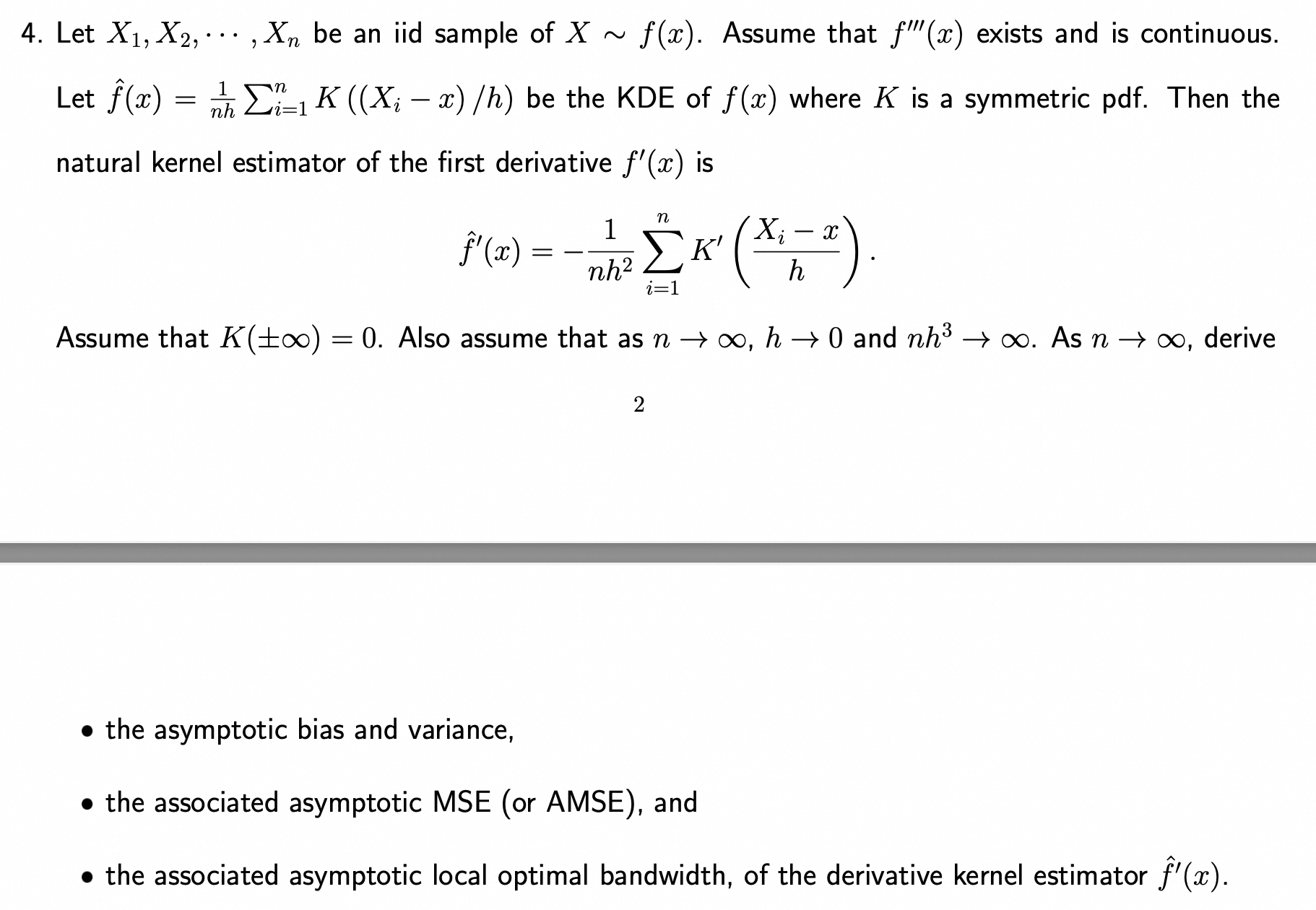 Solved Let x1,x2,cdots,xn ﻿be an iid sample of x∼f(x). | Chegg.com