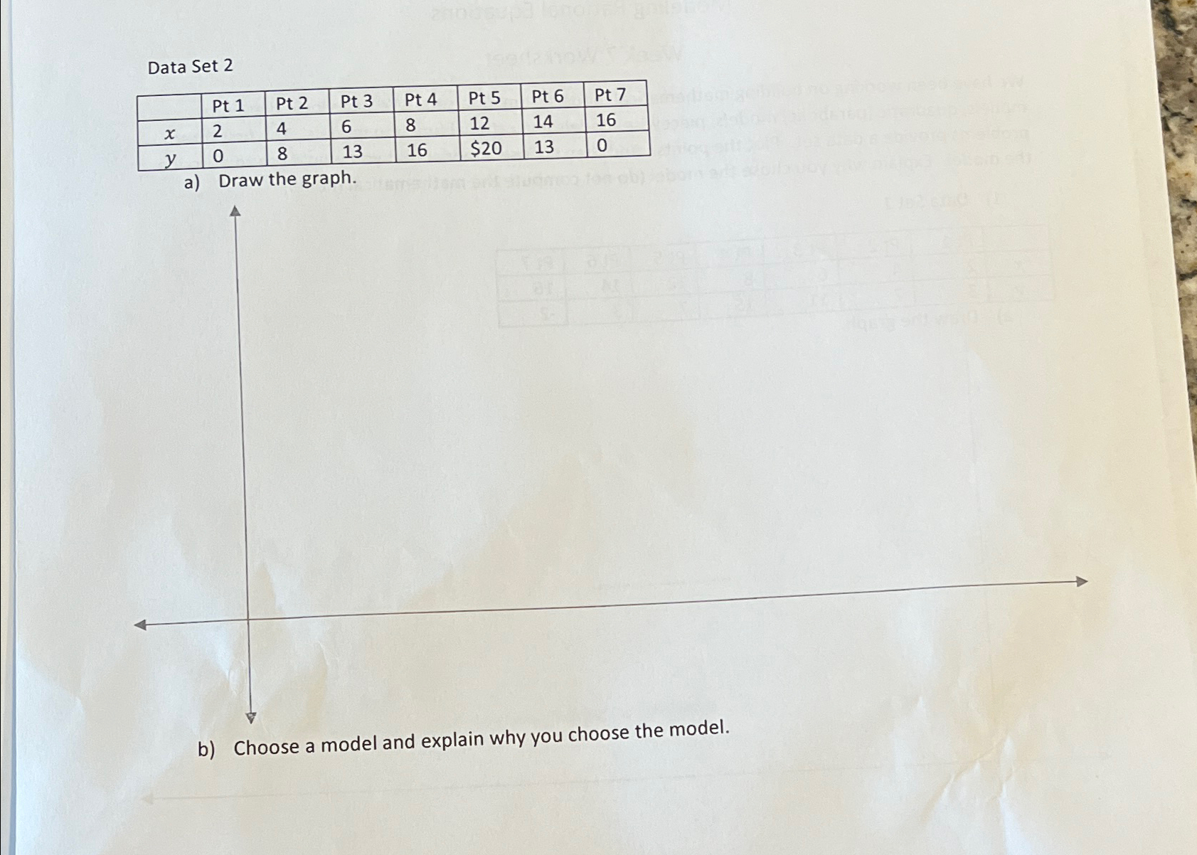 Data Set 2\table[[,Pt 1,Pt 2,Pt 3,Pt 4,Pt 5,Pt 6,Pt | Chegg.com