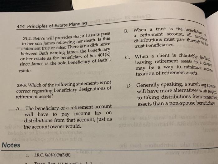 Solved look-through trust conduit trust designated | Chegg.com