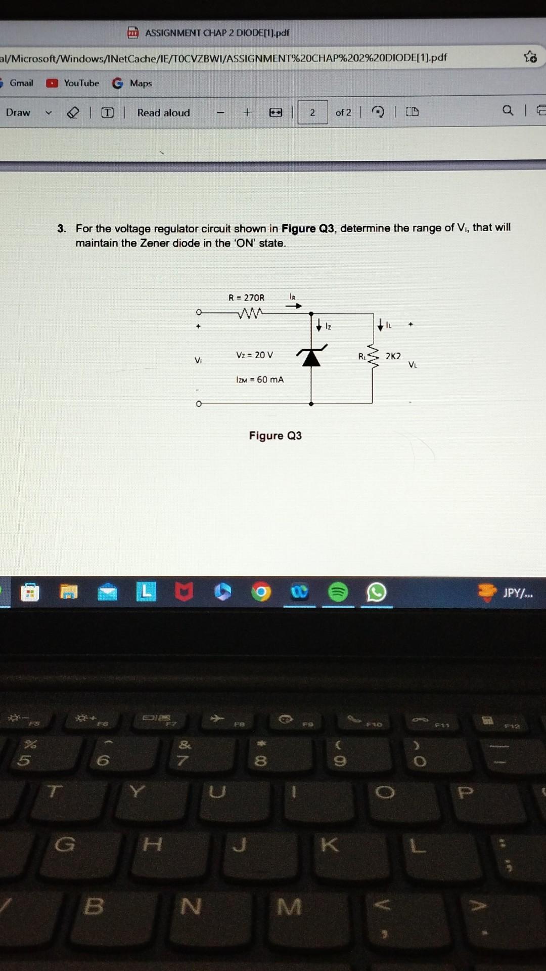 Solved 3. For the voltage regulator circuit shown in Figure | Chegg.com