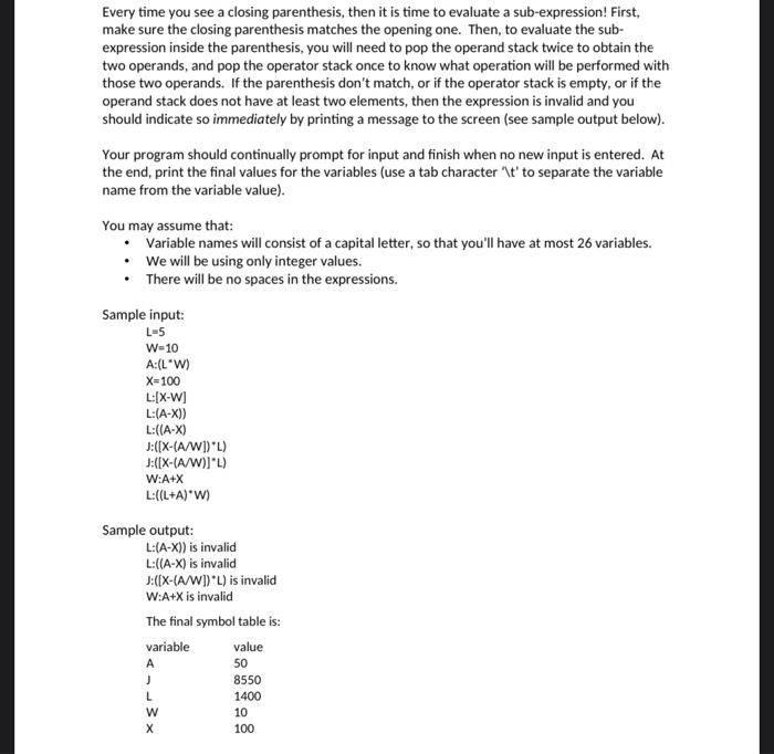 Solved Exercise #5 - Fully Parenthesized Expressions | Chegg.com