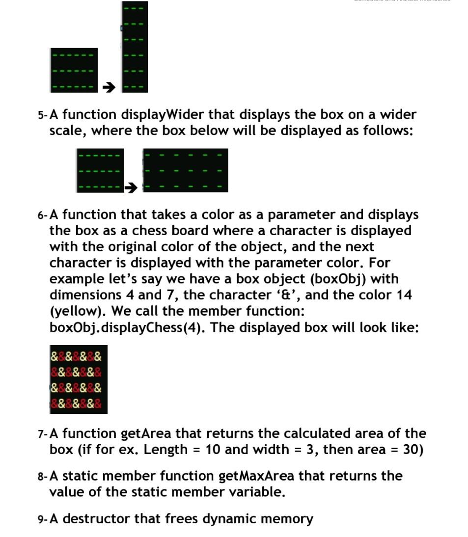 Solved Task Declare and implement a class ColoredBox which | Chegg.com