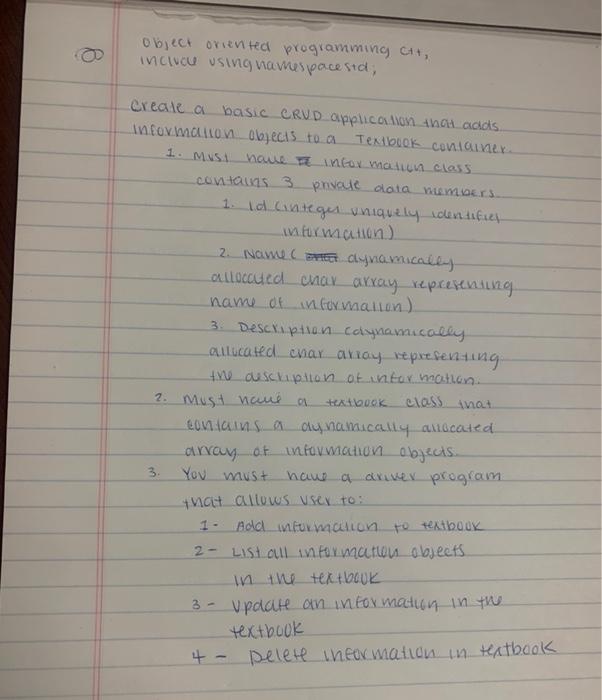 Solved Object Oriented Programming Ct Inciver Using 7973