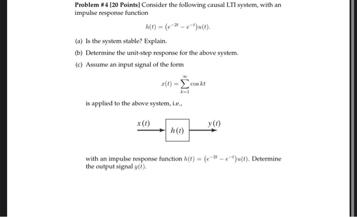 Solved Problem #4 [20 Points] Consider the following causal | Chegg.com