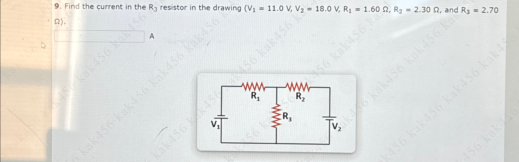 Solved Find the current in the R3 ﻿resistor in the drawing , | Chegg.com