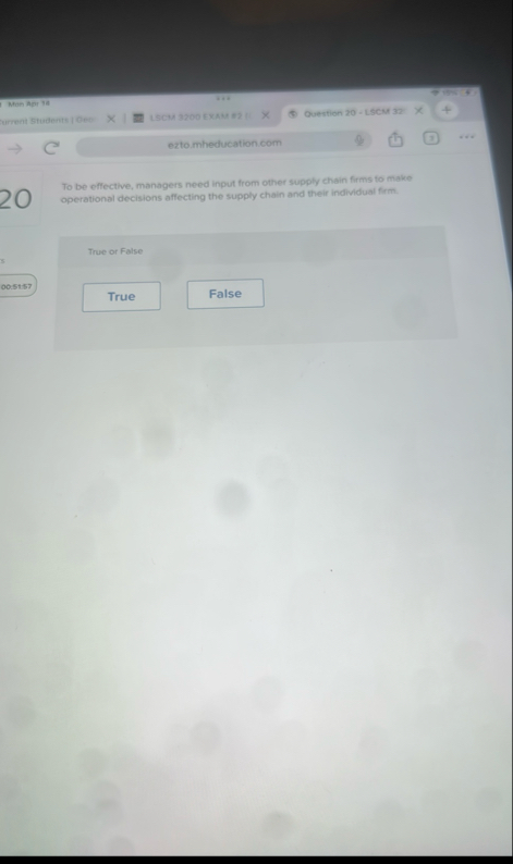 Solved Man Apr 14viremt sturathts / ﻿GetLSCM 3200 ﻿ExAM | Chegg.com