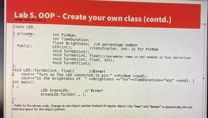 Solved Lab 5 Oop Create Your Own Class For A Hardware 3170