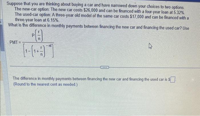 Solved Suppose that you are thinking about buying a car and | Chegg.com