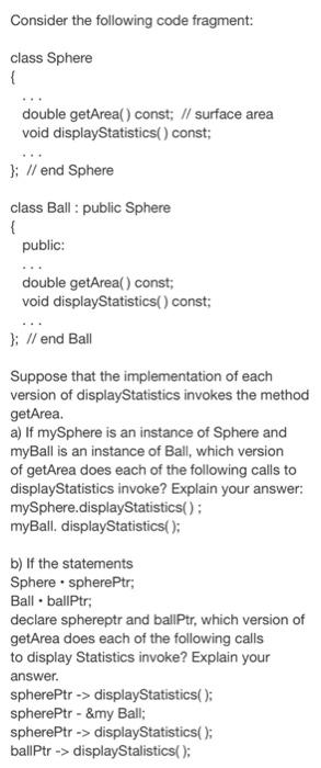 Solved Consider the following code fragment:Suppose that the | Chegg.com