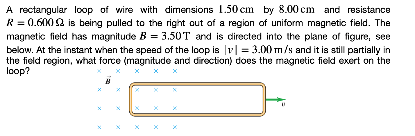 Solved A rectangular loop of wire with dimensions 1.50cm ﻿by | Chegg.com